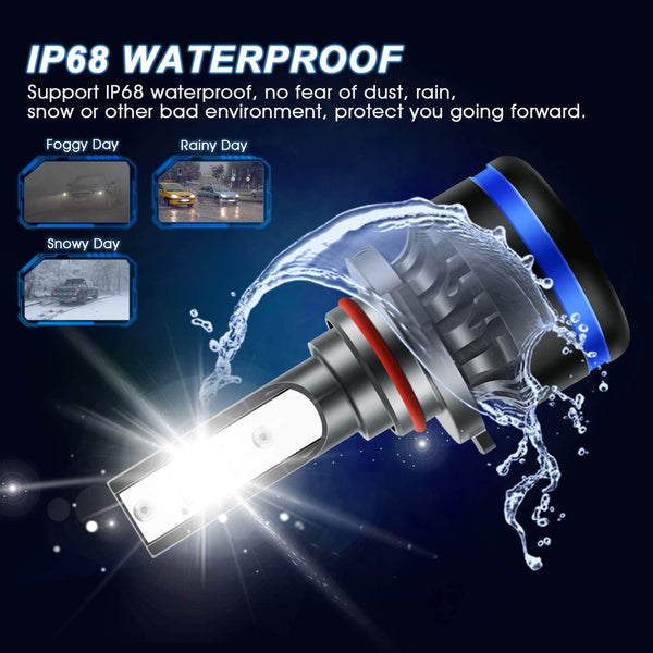 9006 HB4 Upgraded LED Headlight Bulbs with Canbus, 6000K Super Bright ...