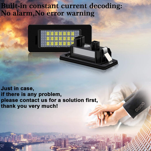 LED License Plate Lights SMD 6000K Pure Xenon White for BWM E90 E39 E60 ...